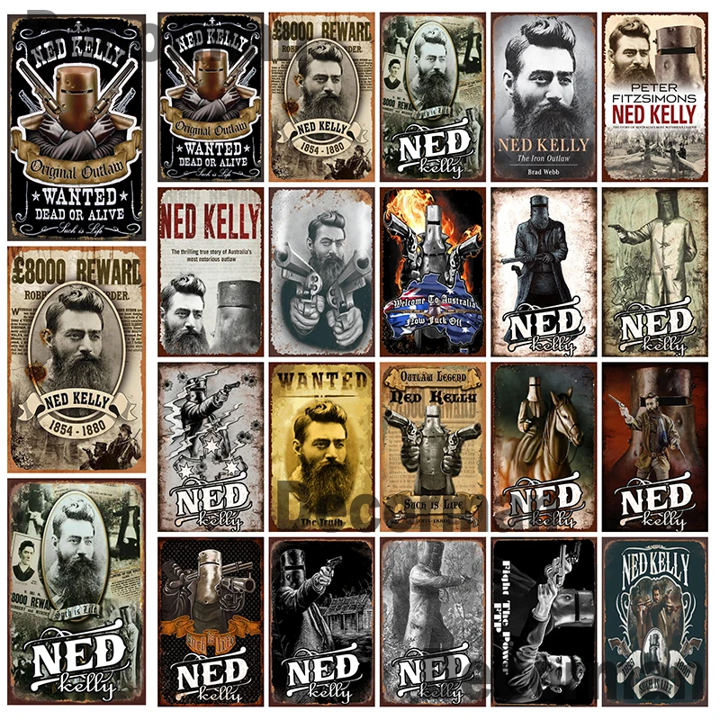 Ned Kelly Wanted Poster: The Authentic Metal Sign That Brings ...