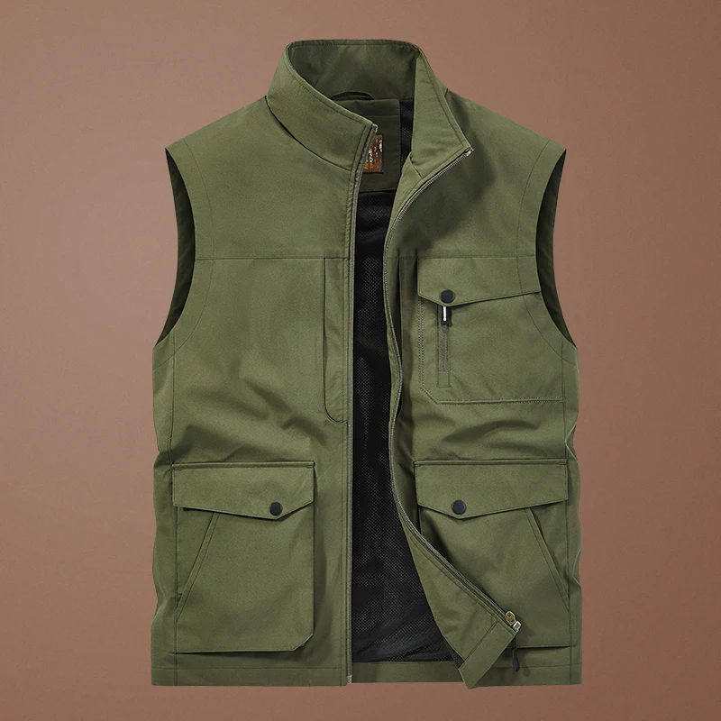 Spring and Autumn Men's Outdoor Vest Three Dimensional Multi Pocket ...