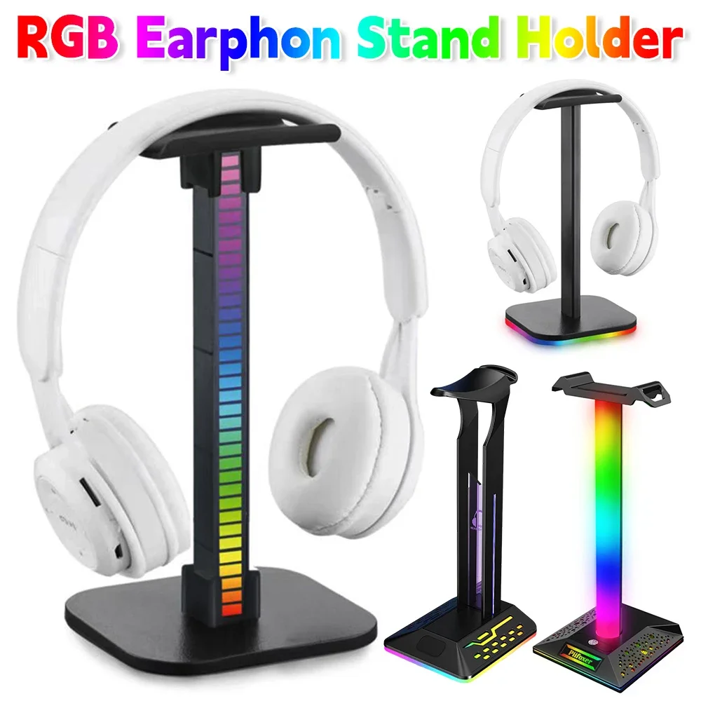 RGB-Headphones-Stand-LED-Strip-Light-Music-Sound-Control-Pickup-Rhythm ...