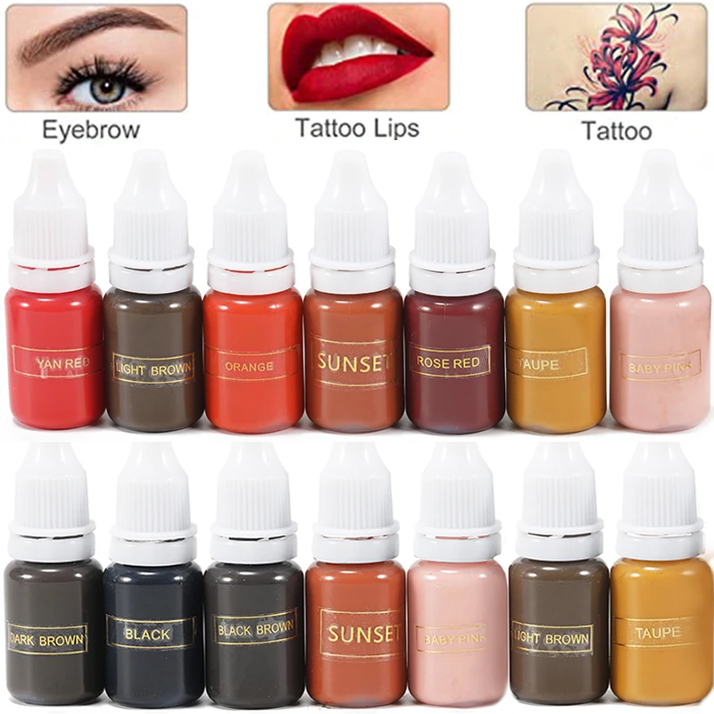 10ml Permanent Makeup ink Color Natural Eyebrow Plant Tattoo Ink ...
