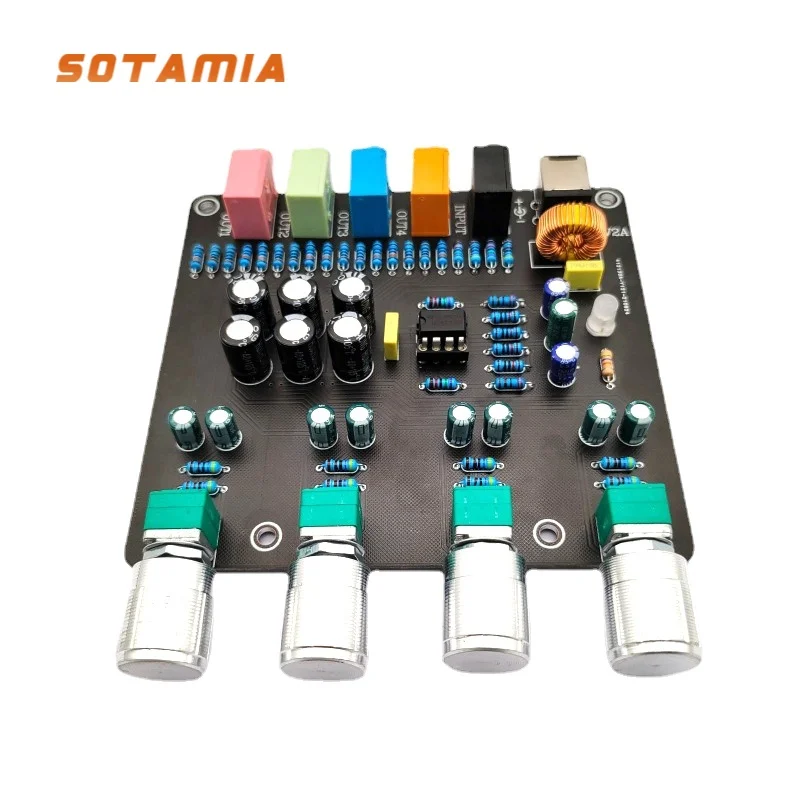 SOTAMIA-DC12V-Preamplifier-Active-Audio-Splitter-NE5532-Op-Amp-1-in-4 ...