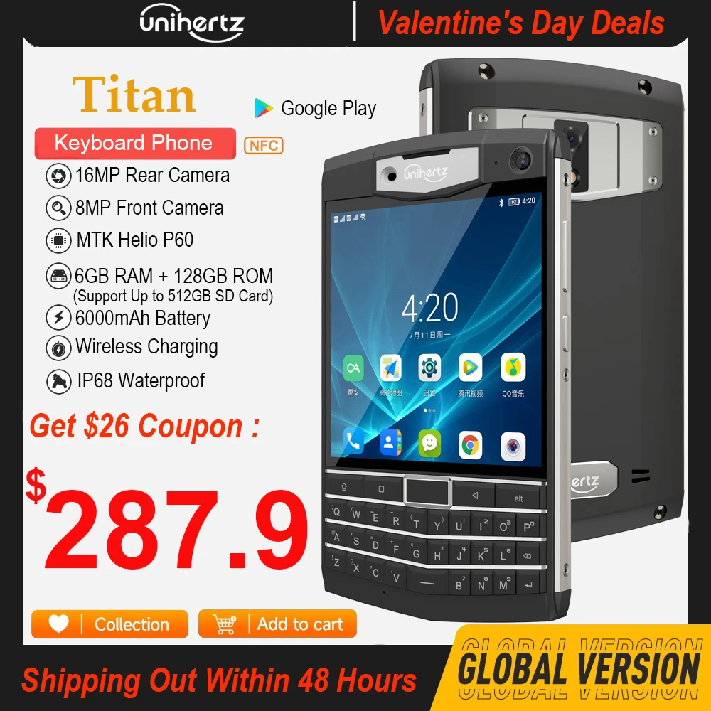 Unihertz Titan Octa Core Rugged Smartphone 4g 6gb 128gb Android 10 ...