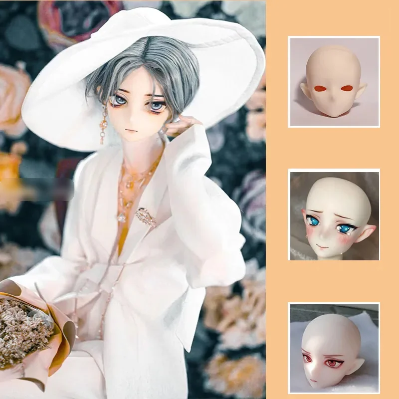 Azhi Anime BJD Doll Head 1/3 PVC Material For DIY Faceup Head ...