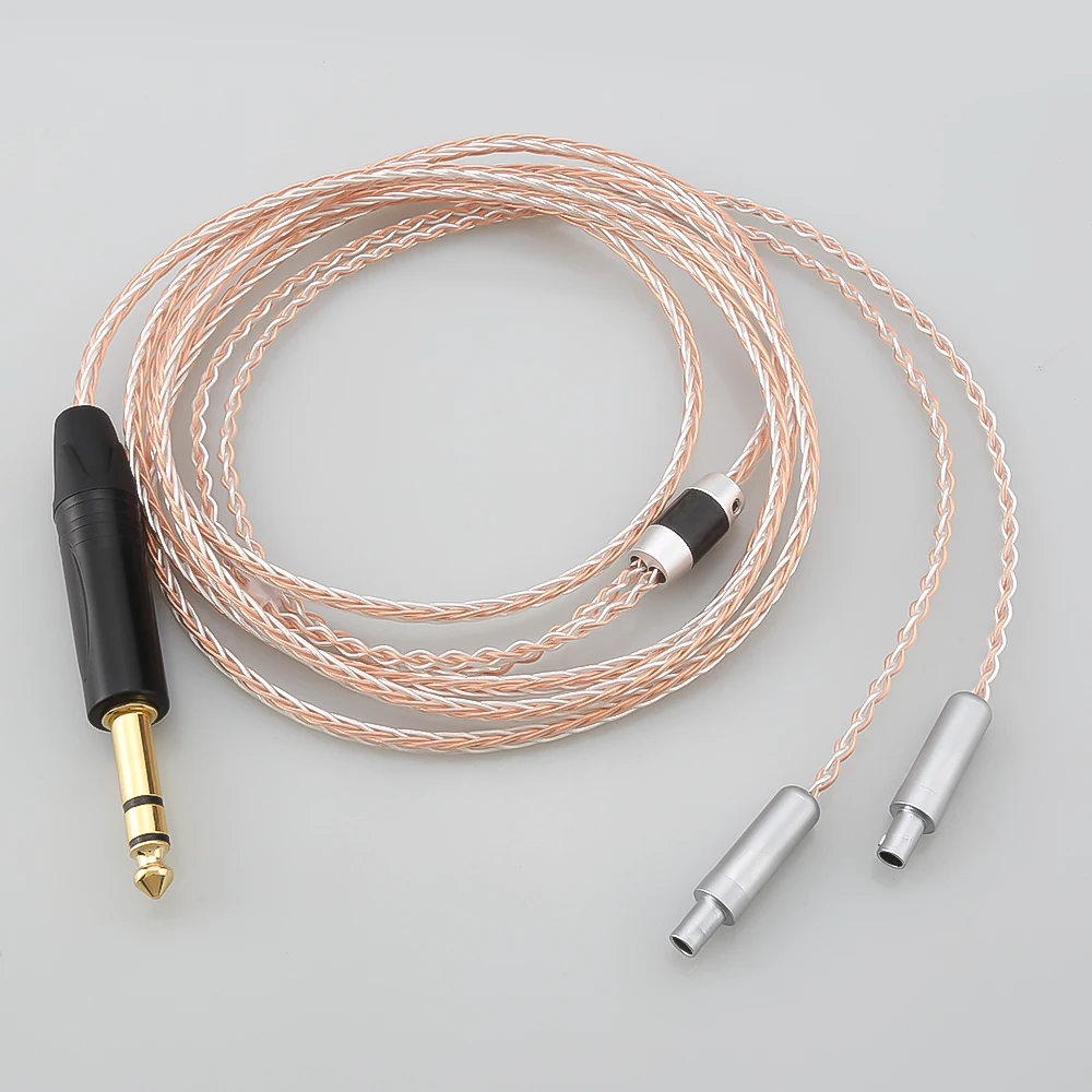 6-35mm-Plug-8-Core-Silver-Plated-OCC-Earphone-Cable-For-Sennheiser ...
