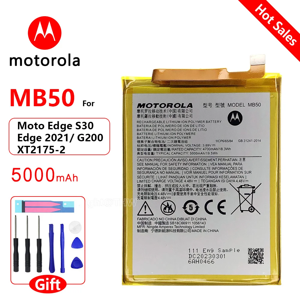 Motorola-batería de repuesto MB50 Original para MOTO EDGE S30/2021/G200 ...