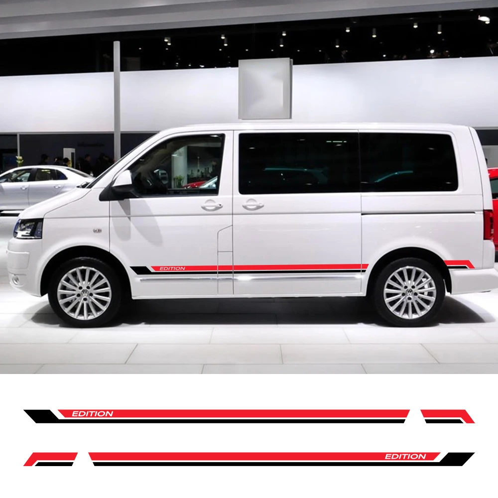 2PCS Car Skirt Stickers For Volkswagen VW Transporter Caravelle ...