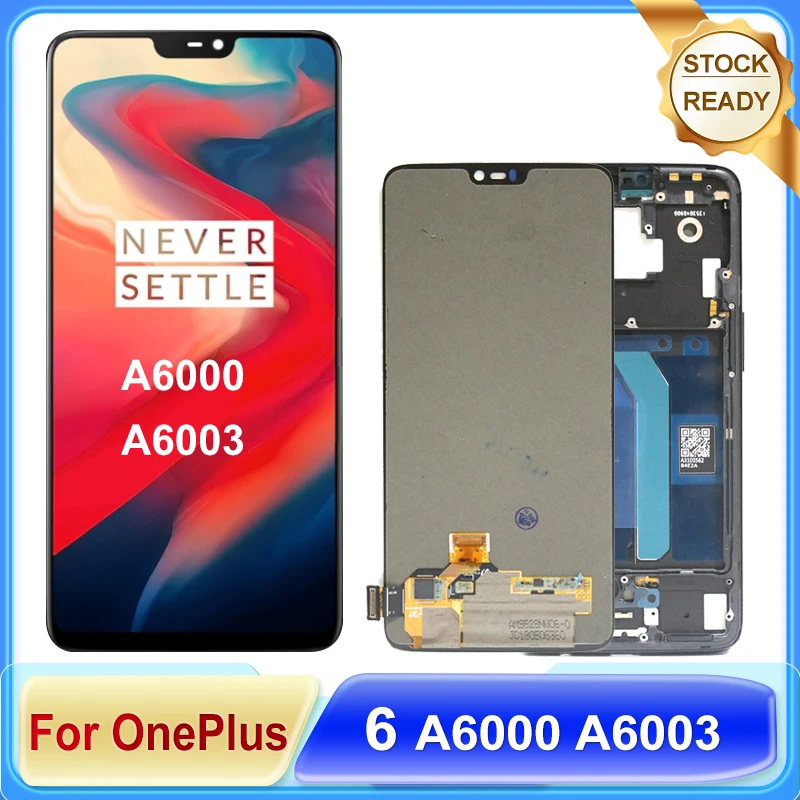 6.28" AMOLED Display For OnePlus 6 LCD Touch Screen Digitizer Assembly ...