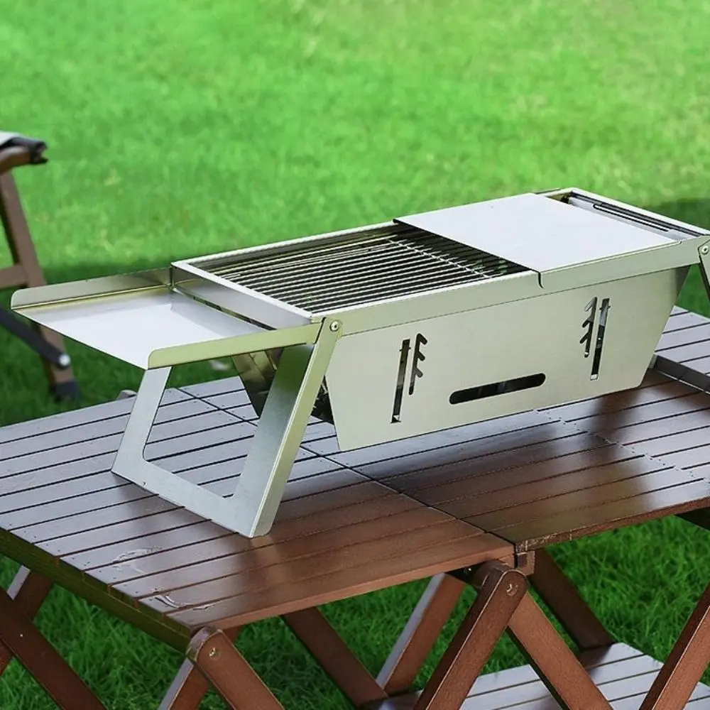 Stainless Steel Folding Barbecue Stove Adjustable Heat Setting ...