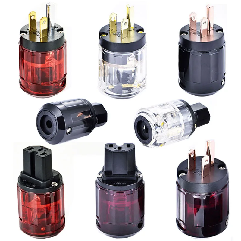 New Audiophile Power Plug HIFI Audio Rewireable Wiring Socket US Anti ...