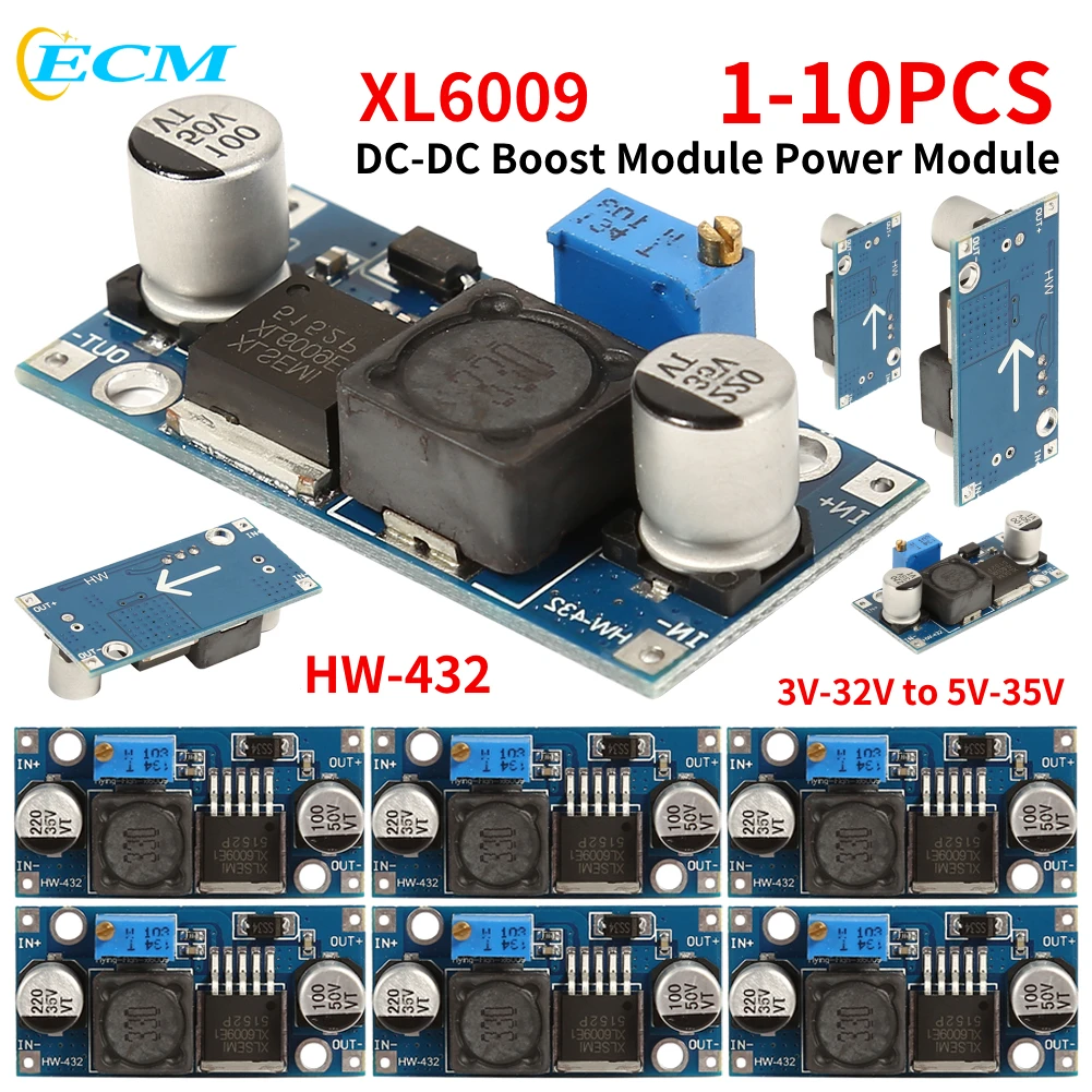 1-10PCS-XL6009-Boost-Converter-DC-DC-Step-Up-Power-Supply-Module ...