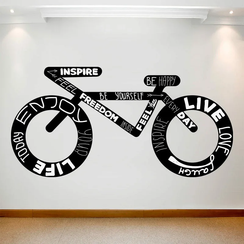 Large-wall-sticker-sticker-art-removable-classic-bicycle-bicycle-lover ...