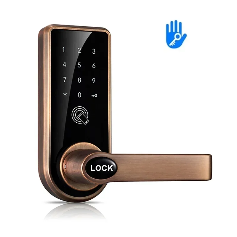 Smart-Handle-Lock-For-Wood-Steel-Door-IC-13-56MHZ-RFID-Lock-TTLOCK-BLUE ...