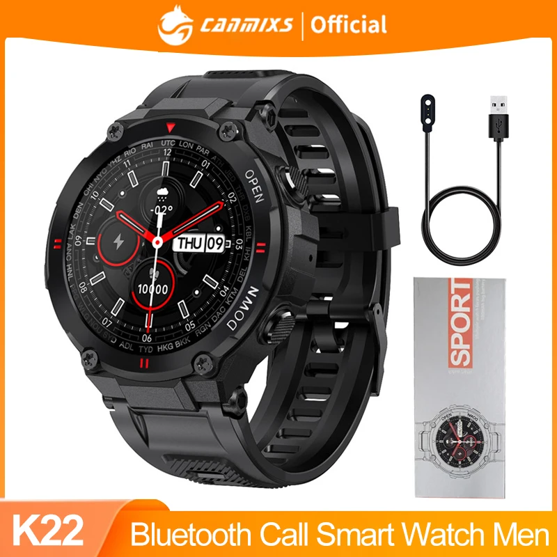 CanMixs K22 Smart Watch Men Bluetooth Call Sport Smartwatch Men Outdoor Music Play Fitness ...