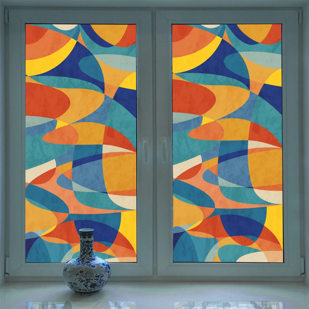 Privacy-Glass-Film-Abstract-Pattern-Window-Stickers-Sun-Blocking-Anti ...