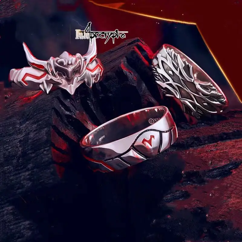 Fate-Apocrypha-Mordred-Helmet-Excalibur-Thunder-Theme-Ring-para-hombres ...