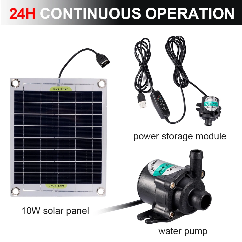 10W Mini Painel Solar Water Pump Brushless Painel Solar Fish Water Pool ...