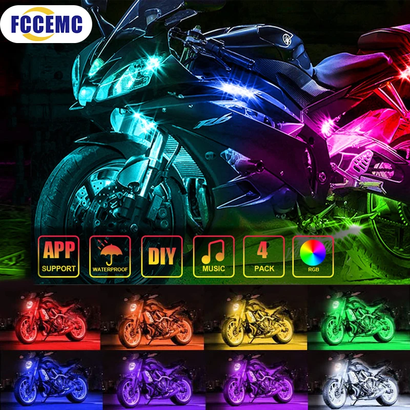 12V-Moto-Decorative-Lamp-Strip-LED-Motorcycle-Car-Atmosphere-Foot-Light ...