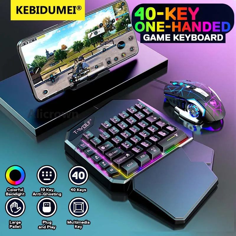 Mobile-Controller-Gaming-Keyboard-Mouse-Converter-35keys-Wired-Keyboard ...
