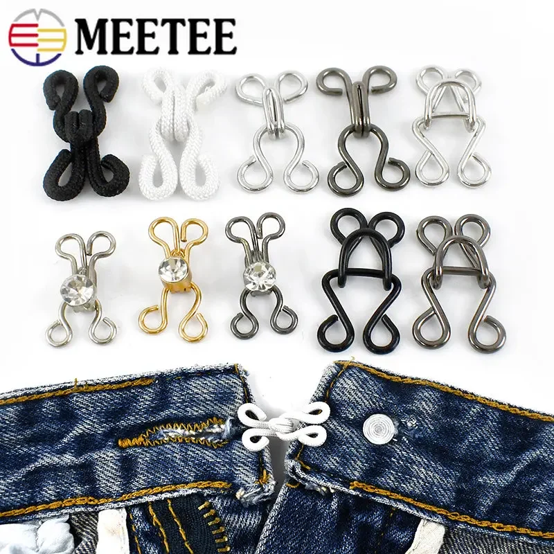 30-50Sets-Metal-Invisible-Hook-Button-Adjuster-Buckles-Bikini-Bra-Pants ...