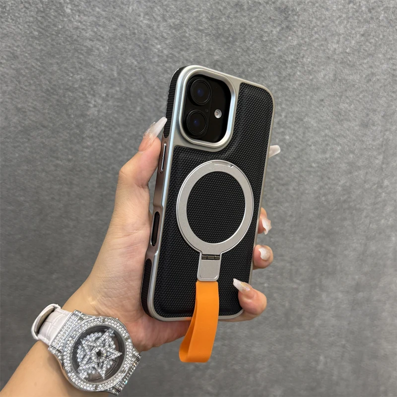 Luxury Metal Ring Holder Magnetic Phone Case for iPhone 17 16pro max 15 ...