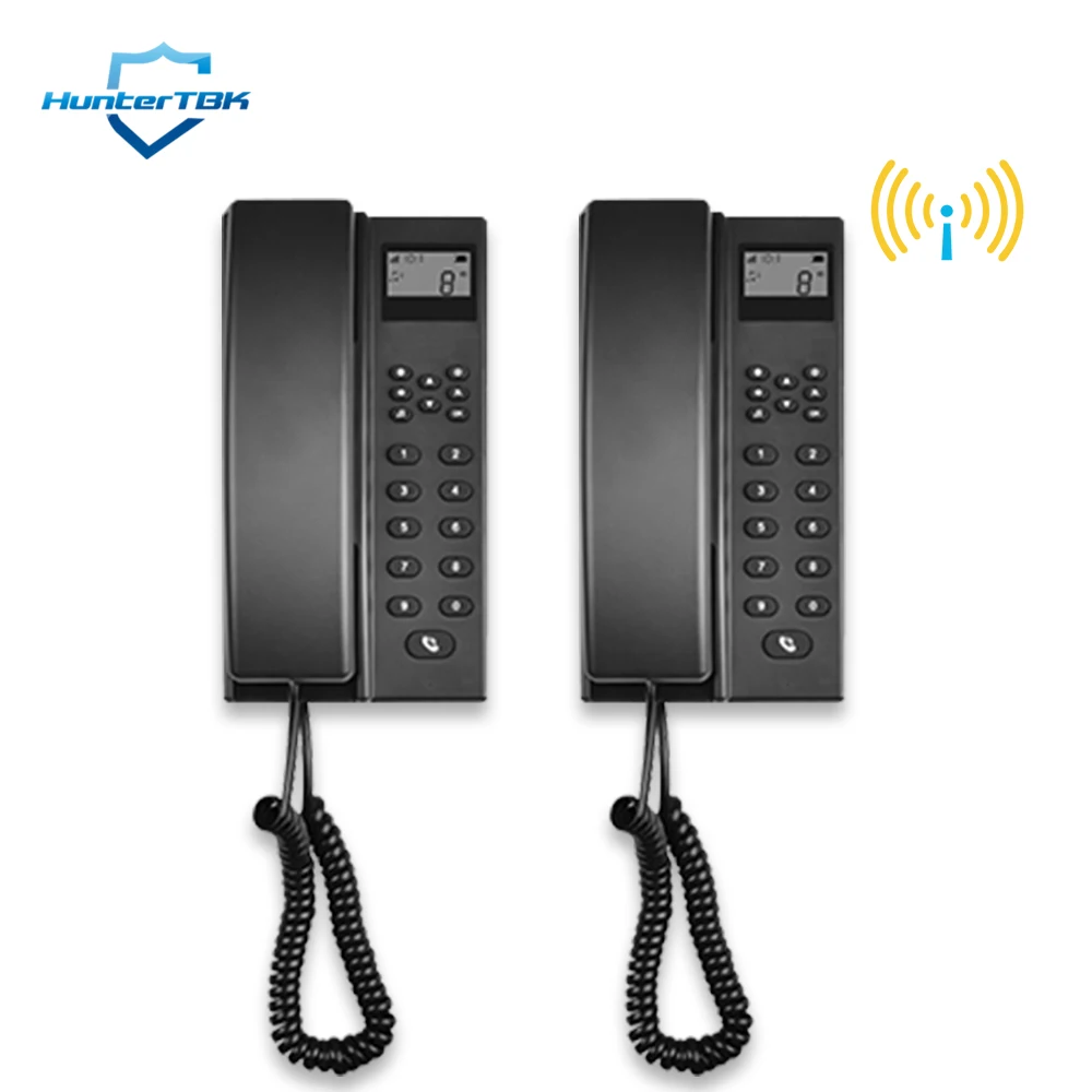 433MHz Wireless Audio Intercom Phone Anti Interfering Handsets ...