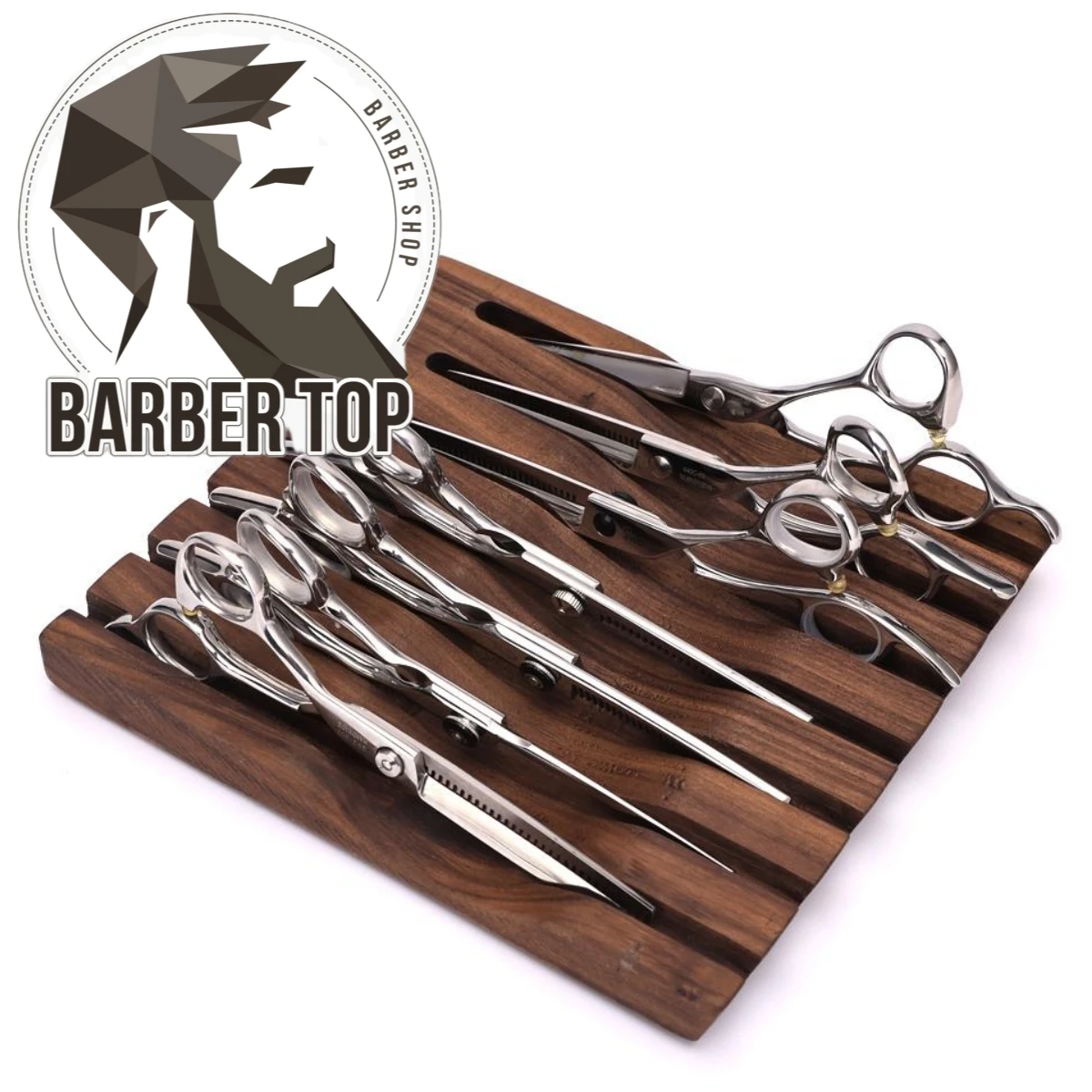 7-Card-Wooden-Scissors-Display-Rack-Hairdressing-Scissors-Storage-Tray ...