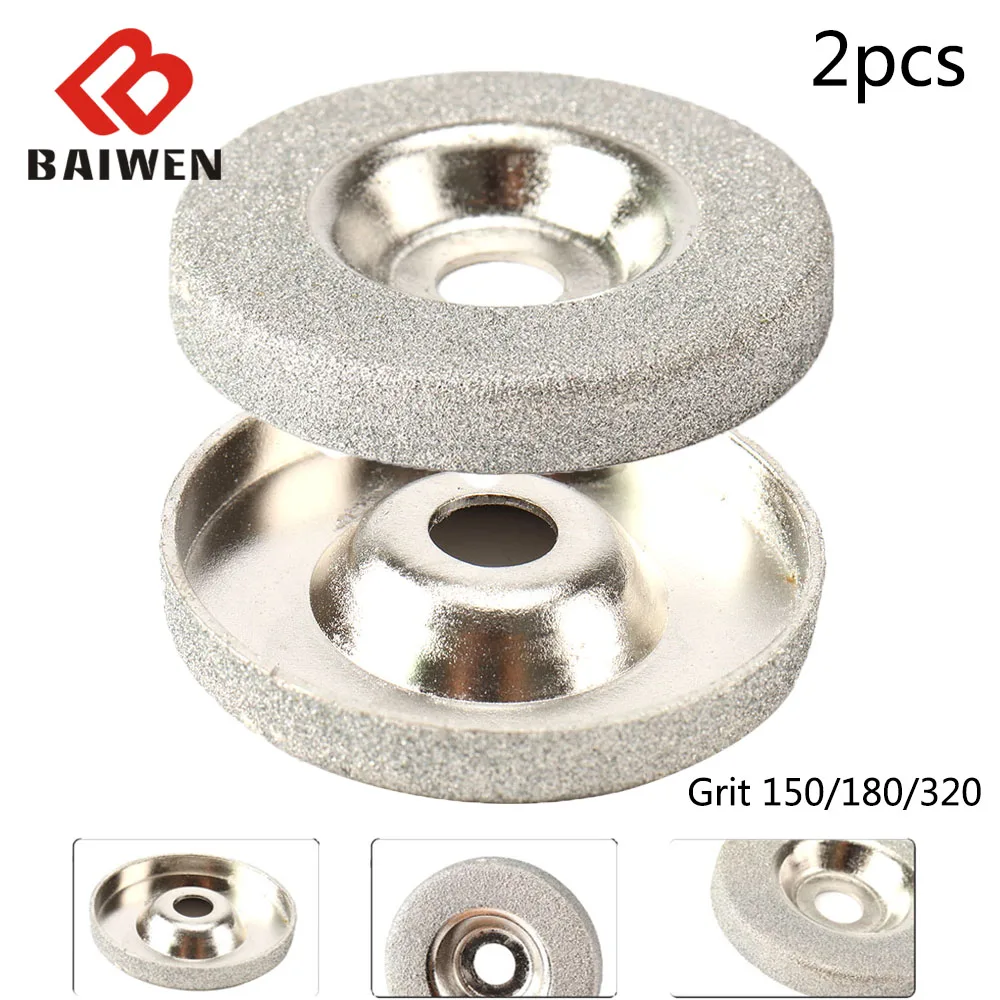 2pcs-50mm-Diamond-Grinding-Wheel-150-180-320-Grit-Sanding-Disc-For ...