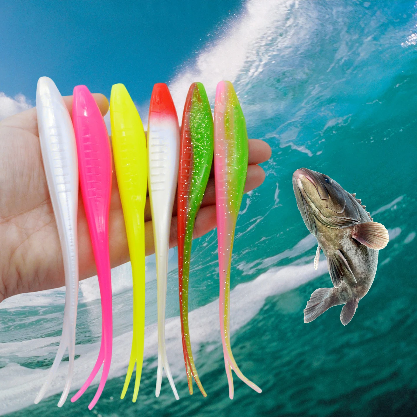 3-pcs-large-6-69-inches-ultra-soft-split-tail-soft-fishing-Biomimetic ...