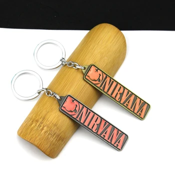 N-Nirvana 밴드 로고 키체인, 귀여운 스마일 페이스 펑크 목걸이, 펜던트 칼라 체인, 패션 목걸이, 여성 남성 쥬얼리 선물