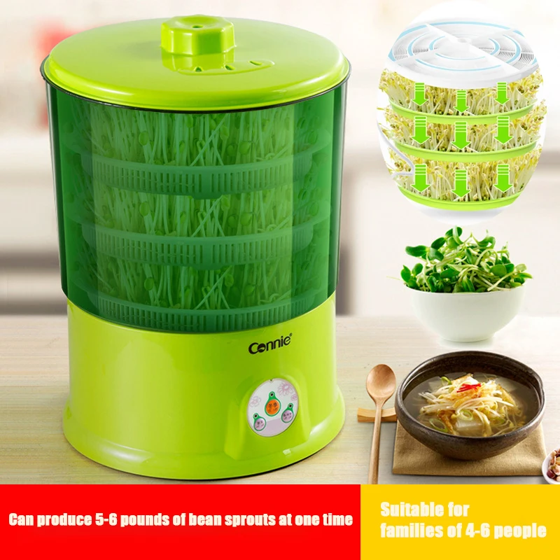 New-Intelligent-Bean-Sprouts-Maker-Thermostat-Green-Vegetable-Seeds ...