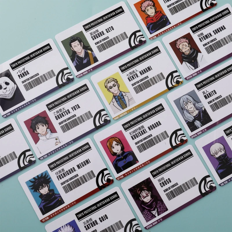 Figures YUJI Megumi Gojo Yuta Student ID Card Animation PVC Name Cards ...
