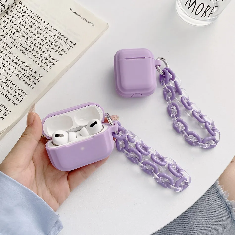 Silicone Chain Earphone Cases | Airpods Pro Case Purple | Air Pods 3 ...