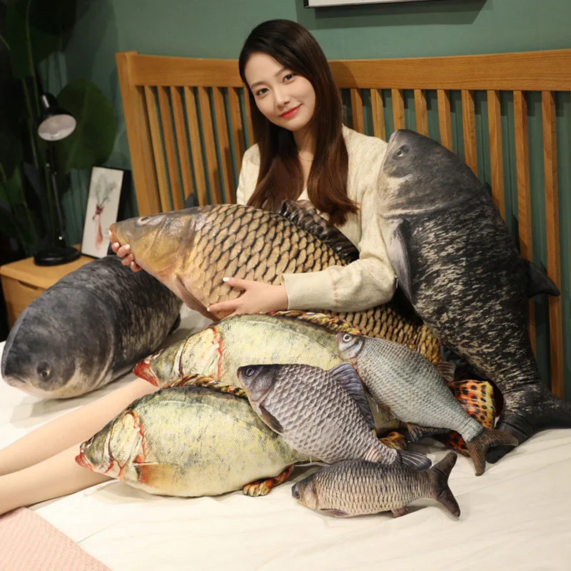 Simulation-Funny-Fish-Plush-Toys-Giant-Stuffed-Soft-Animal-Carp-Plush ...