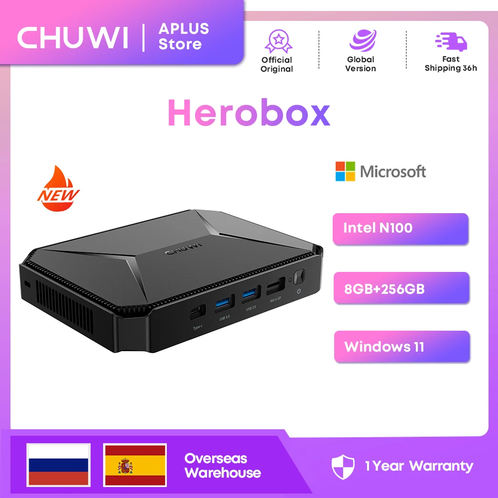 CHUWI-Herobox-Mini-PC-Intel-12th-Gen-N100-Quad-Core-8GB-RAM-256G-SSD ...