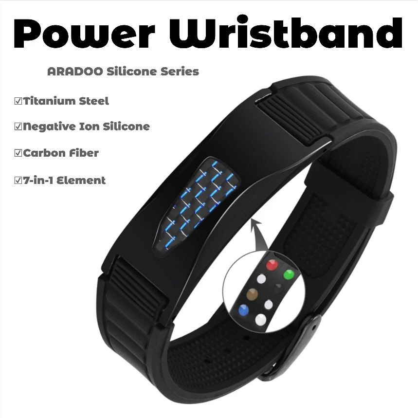 ARADOO-Silicone-Power-Balance-Bracelets-for-Men-Women-7-in-1-Magnetic ...
