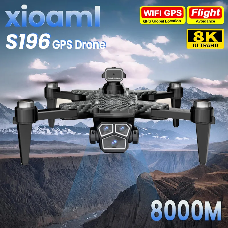 Originale-S196GPS-Drone-8K-5G-Professionale-HD-Fotografia-Aerea-Doppia-Fotocamera-Evitamento ...