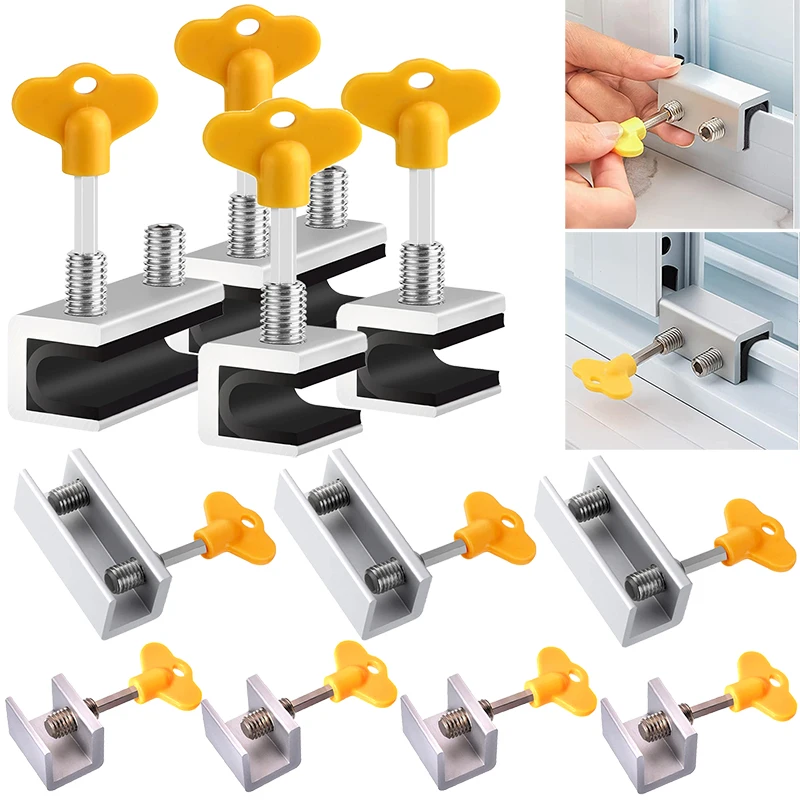 Aluminum-Alloy-Window-Lock-Sliding-Window-Door-Stopper-Adjustable-Non ...