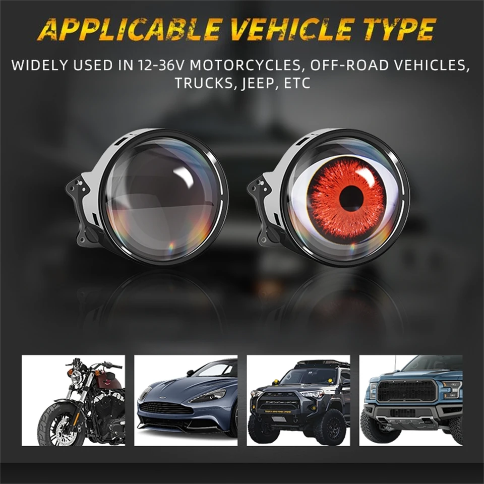 Luces Con Ojos Para Carro Dynamic Devil Eye Fog Lights - 6-Mode LED ...
