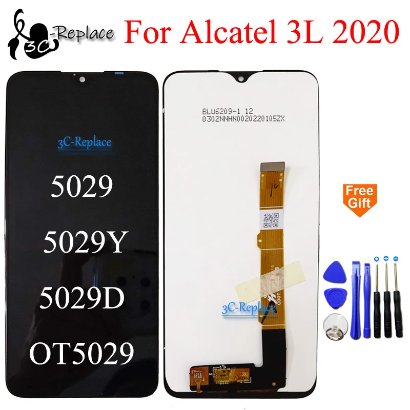 Original Black 6.22 For Alcatel 3L 2020 5029 OT5029 5029Y 5029D LCD ...