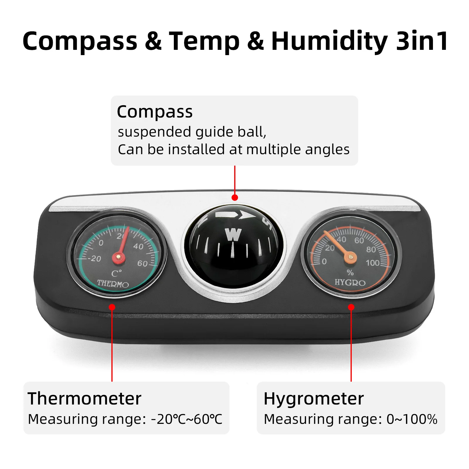 3-in-1-Car-Multifunction-Compass-Thermometer-Hygrometer-ABS-Auto-Triple ...