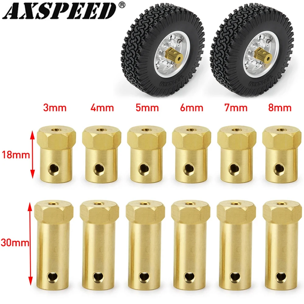 Axspeed-4pcs-12mm-Rad-Sechs-kant-kupplung-Kupplung-Messing-h-lse ...