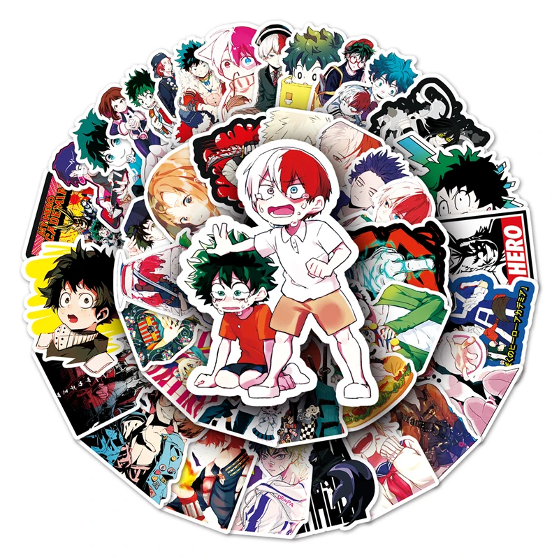 New-50-PCS-Anime-My-Hero-Academia-Midoriya-Izuku-Todoroki-Shoto-Cartoon ...