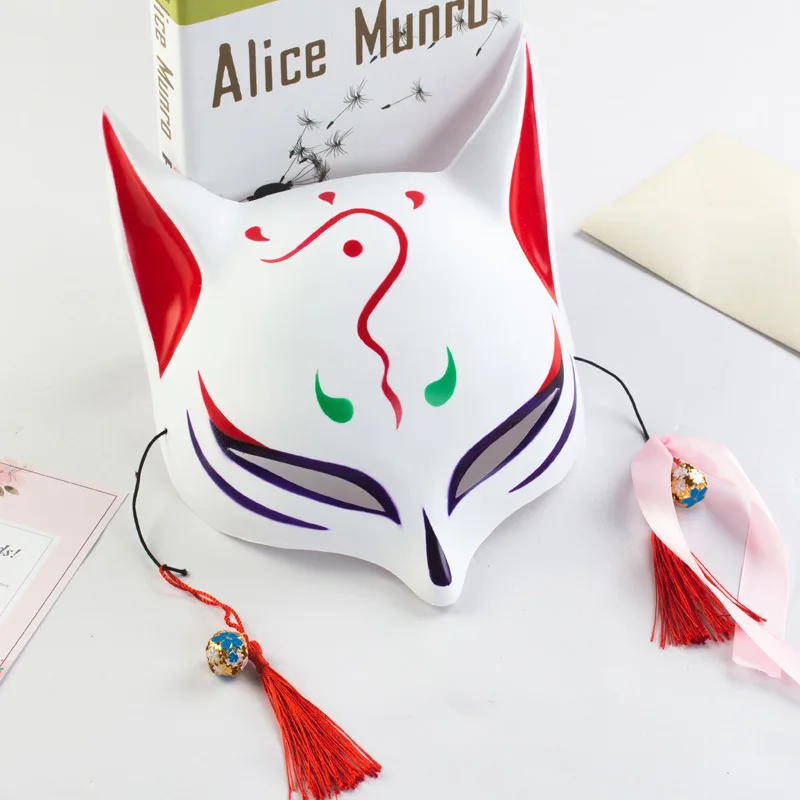 Máscara de zorro de Anime japonés, máscaras de Cosplay Kabuki Kitsune ...