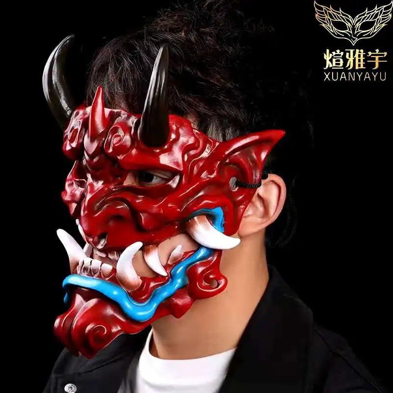 Japanese-Style-Horror-Ghost-Face-Fangya-Devil-Resin-Halloween-Rally ...