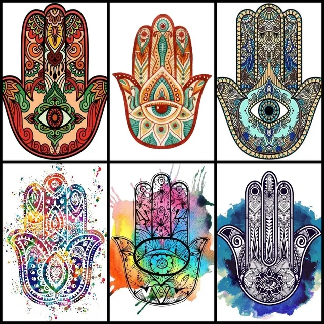 Hamsa Tattoo Outline