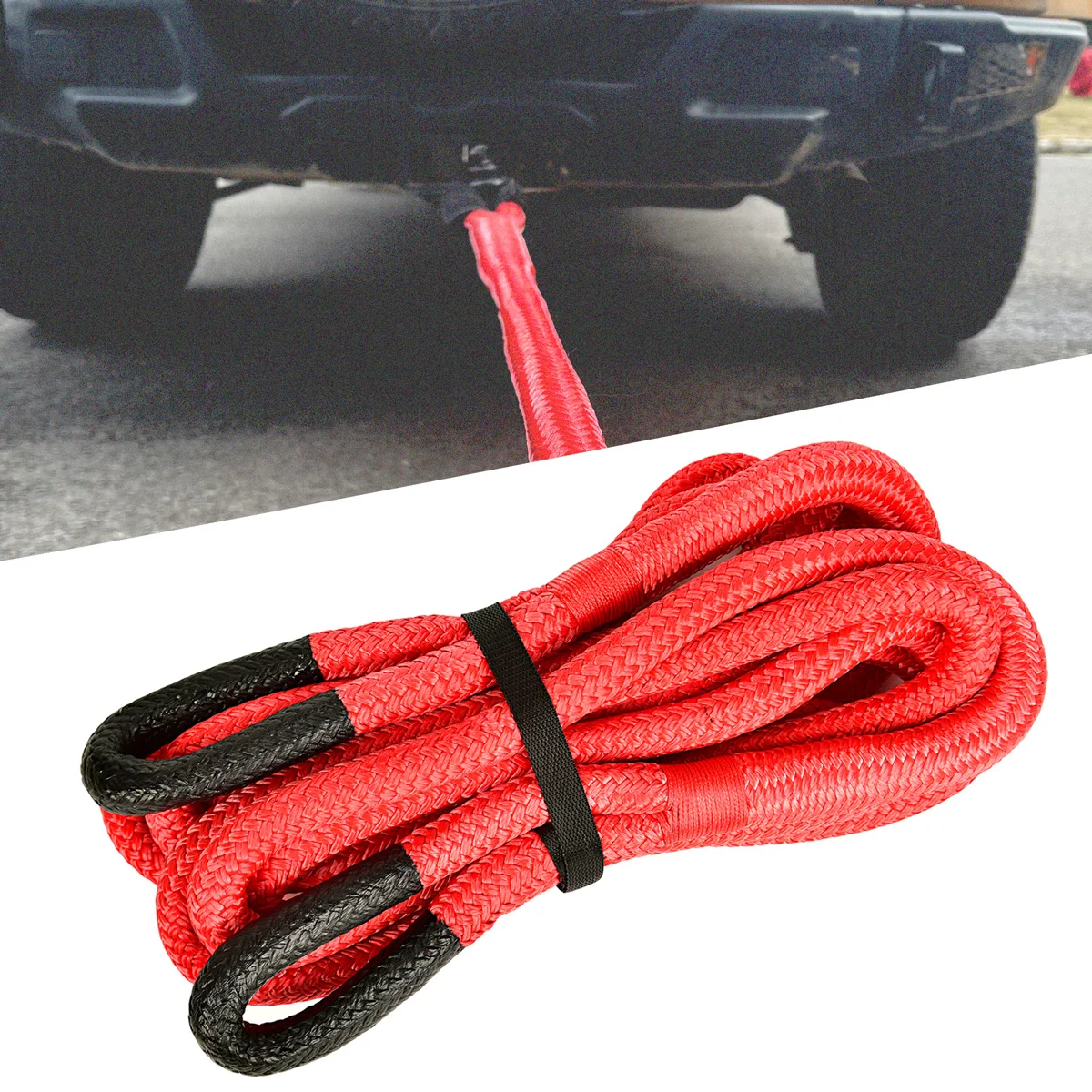 22mm x 6m Recovery Tow Rope 12000kg/26400lb Breaking Strength, Nylon ...