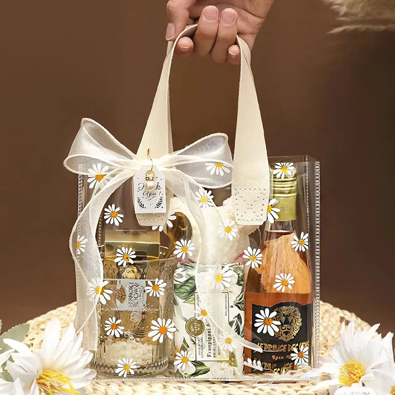 1/3pcs Small Daisy Transparent Gift Bag Wedding Favors Candy Gift ...
