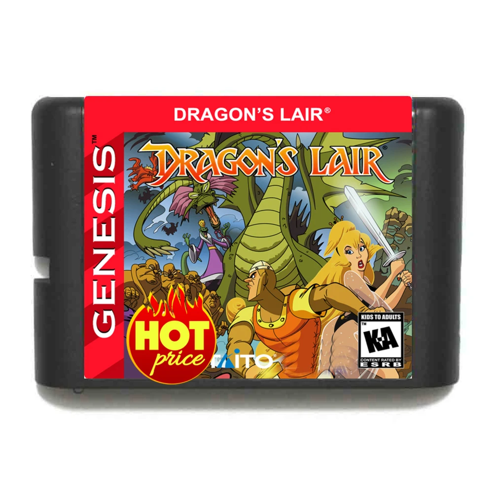 Dragons-Lair-16-Bit-MD-Game-Card-Reproduction-Cart-for-Sega-Genesis ...