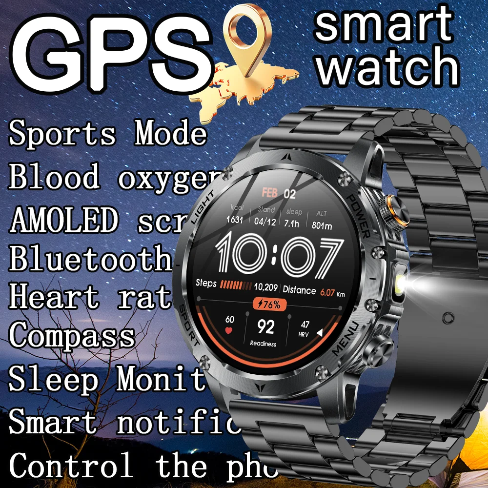 DAORKOW 2025 nouveaux hommes Sports de plein air montre intelligente ...