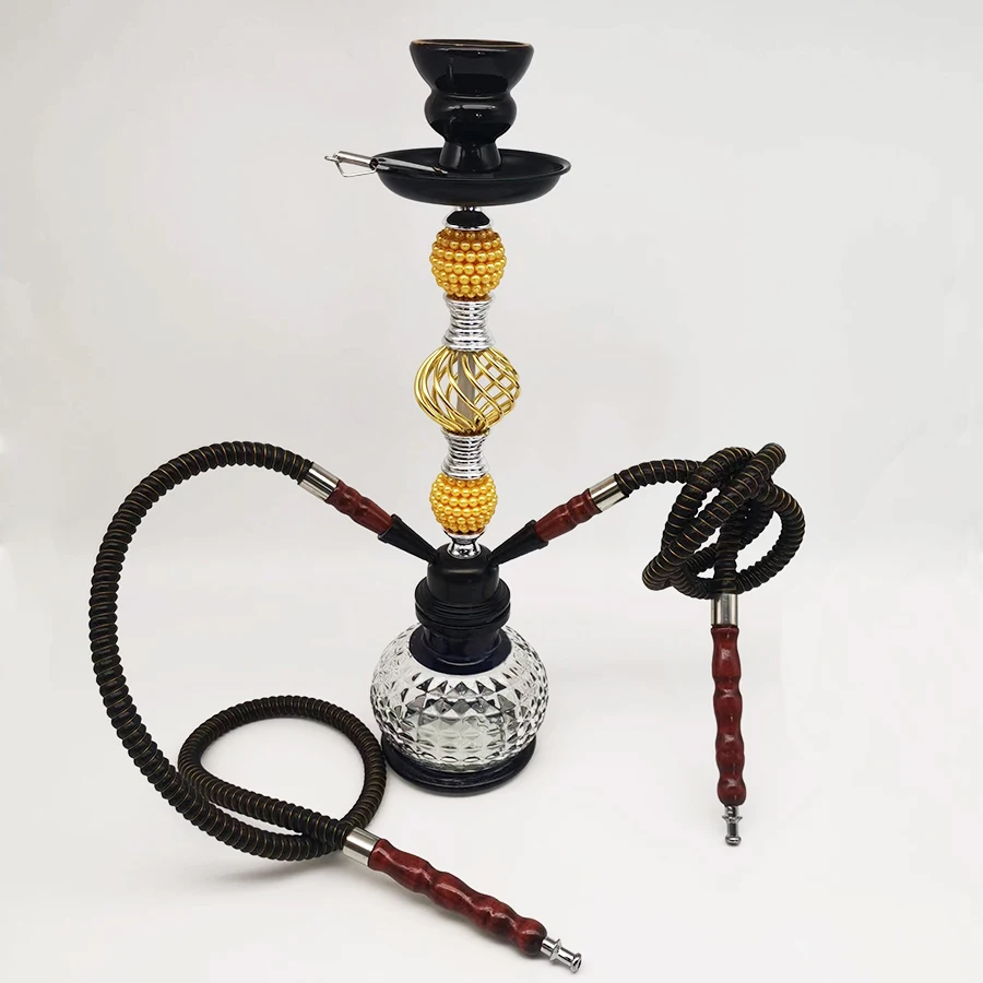 Arabian-Shisha-Set-Medium-Glass-Bottle-Double-Hose-Hookah-Bar ...